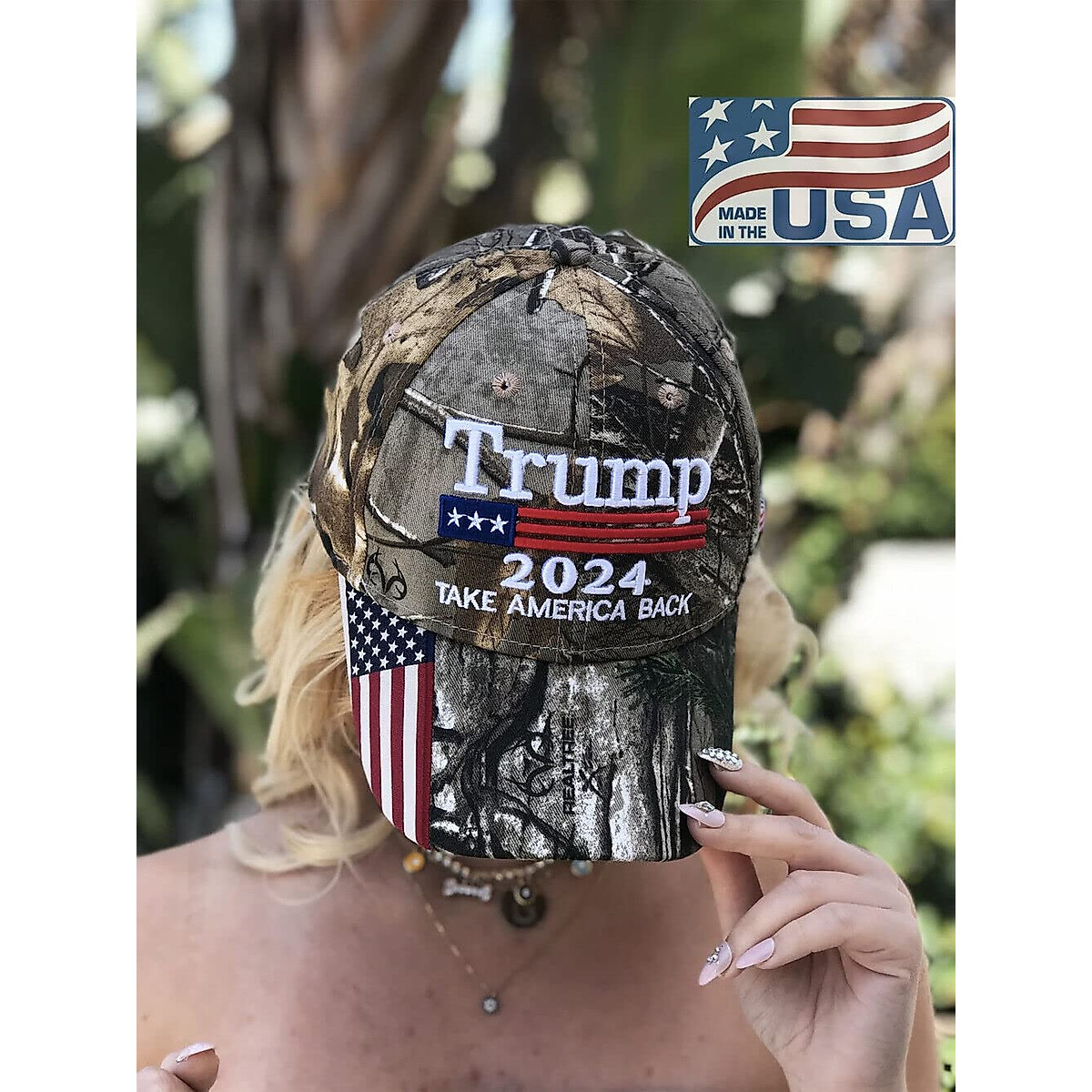Made in USA Trump Hat 2024 Take America Back Camo Hat Adjustable Cap Hat Presidential Election Campaign (Cameo Mesh)