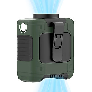 2024 Upgrade Portable Fan 10000mAh Rechargeable Portable Waist Clip Fan 15500RPM Neck Fan With Max 12H Working Time, 3-speed adjustment with LED flashlight Portable Fan for Outdoor Jobsite and etc