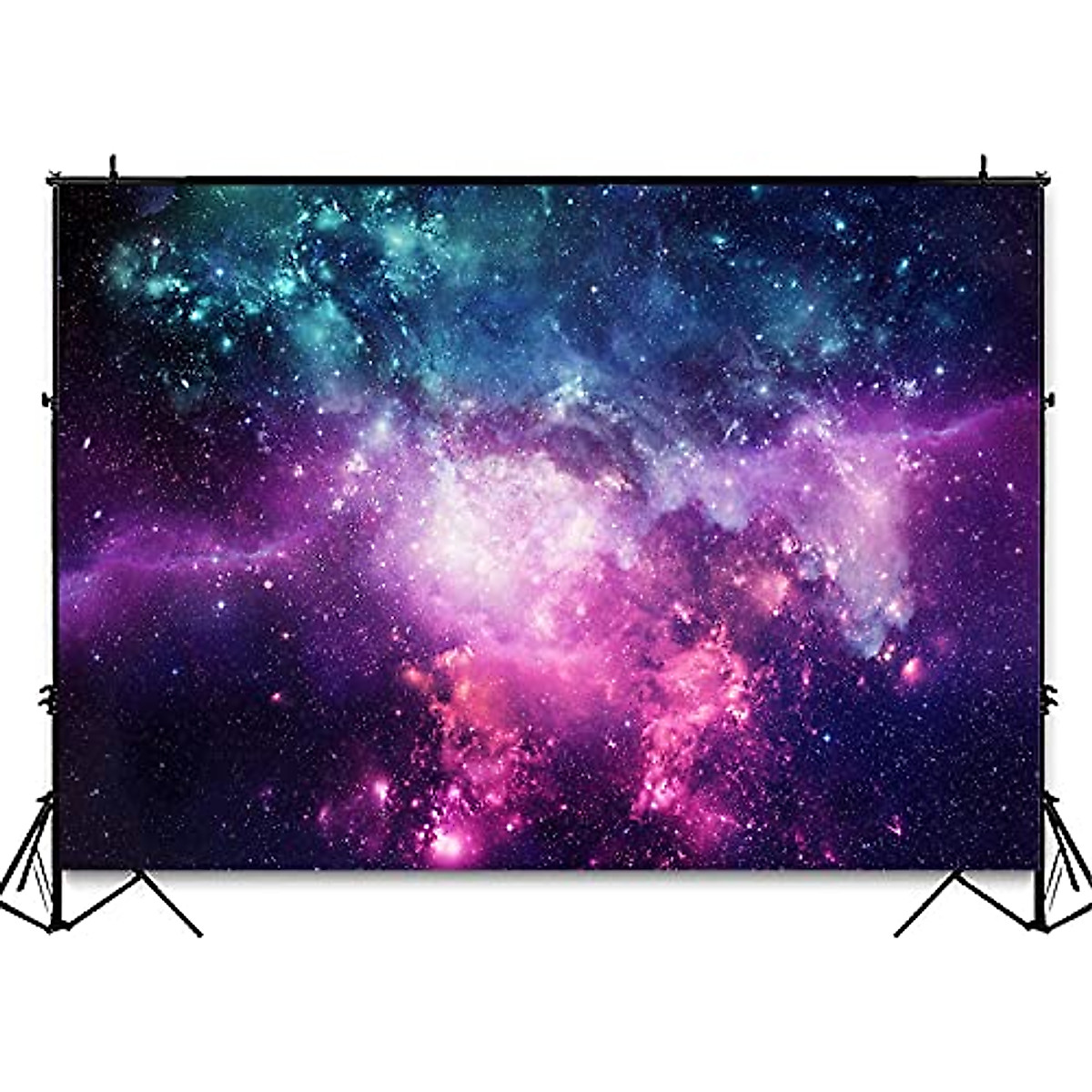 7x5ft Space Galaxy Birthday Backdrop, Universe Nebula Starry Sky Photography Background, Outer Space Galactics Photo Backdrop for Boy Girl Party Banner Baby Shower Decoration Photo Booth Prop, Vinyl