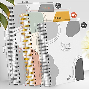 Only Zest Hardcover Spiral Journal, 10.25" x 7.25", 300 Pages Large College Ruled Notebook for Women, Ideal for Writing, Journaling, Note-Taking, Work, School