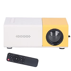 ASHATA Mini Projector,Portable Mini Home Theater Projector,24 to 60in Video Projector 1920x1080 Resolution Large Screen Projector for Home Outdoor Theater Movie,110‑240V(US)