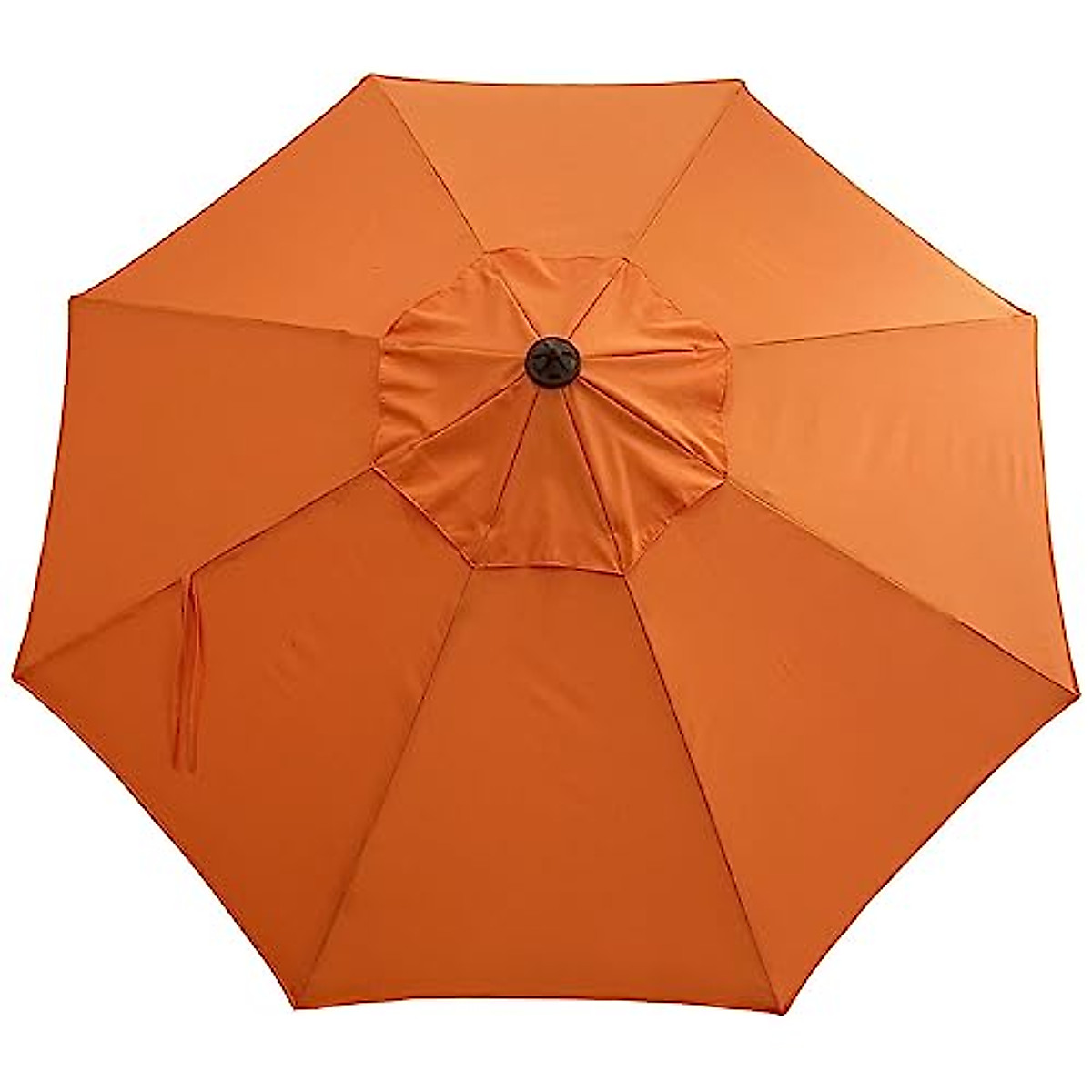 Bayside21 9' Patio Umbrella Outdoor Table Umbrella with Crank, Auto Tilt, Durable Solution Dyed Polyester Fabric Umbrella Canopy, Faded Resistant, UV Protection SPF 50+, Solartex Fabric Orange