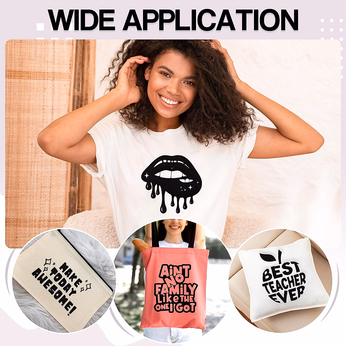 HTVSTD Flocked HTV Heat Transfer Vinyl - 9 Sheets, 12 * 10 inches Black Flocked Iron On Vinyl for T-Shirts