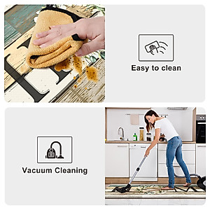 KIMODE Kitchen Mats 2PCS,Cushioned Anti Fatigue Farmhouse Kitchen Rugs and Mats,Non Skid Waterproof Kitchen Mats for Floor,Comfort Foam Standing Desk Mat for Home,Office,Sink,Laundry