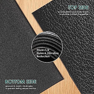 BesWin Large Exercise Mat, 8' x 4' x 1/4" Extra Durable Workout Mats for Home Gym Flooring, High-Density Gym Mats Cardio Mat for Jump Rope, MMA, Stretch, Plyo, HIIT, Shoe-Friendly, Non-Slip, Non-Toxic