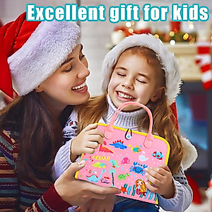 Orlashop Busy Board Montessori Toys for Toddlers Preschool Autistic Travel Educational Toys Learning Basic Dress Skills Sensory Toys for 1 2 3 4 Year Old Boys Girls Birthday Gift for Kids,Pink