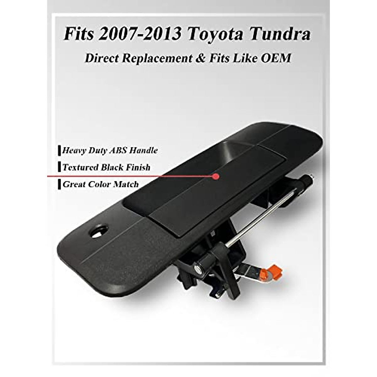 SYOAUTO Tailgate Handle for 2007-2013 Toyota Tundra Liftgate Latch Handle with Keyhole Replaces# 69090-0C040, 690900C040, 81213