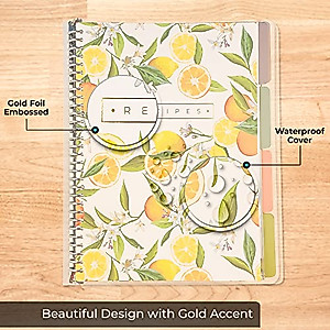 Blank Recipe Book to Write in Your Own Recipes with Kitchen Conversion Chart Magnet, Store 240 Recipes in This 30 Ring Binder with 8 Dividers