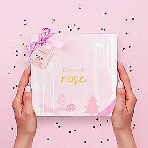 Bath Spa Gift Baskets for Women-Bath Sets for Women Gift Luxurious 5 Piece Rose Scented Spa Gift set with Shower Gel,Body Butter,Hand Cream,Body Lotion,Gifts for Women,Mother's Day Gifts,Gifts for Mom