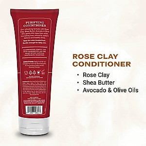 Grandpa's The Soap Company Purifying Rose Clay Conditioner - Lift Impurities While Nourishing Hair, With Rose Clay, Shea Butter & Avocado Oil, Vegan, Sulfates and Parabens Free, 8 Fl Oz