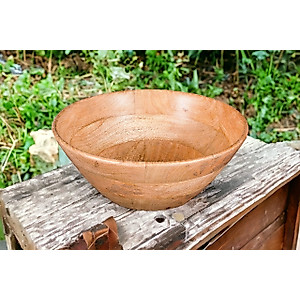 Alpha Living Home Wooden Bowl, Serving Bowl - Crafts Serve for Fruit's, Salads, Popcorn, Salad Spinner, Pasta, Soup, and Fruit - Bowls Looks Absolute Beautiful With Your Kitchen - 12 Inch Bowl