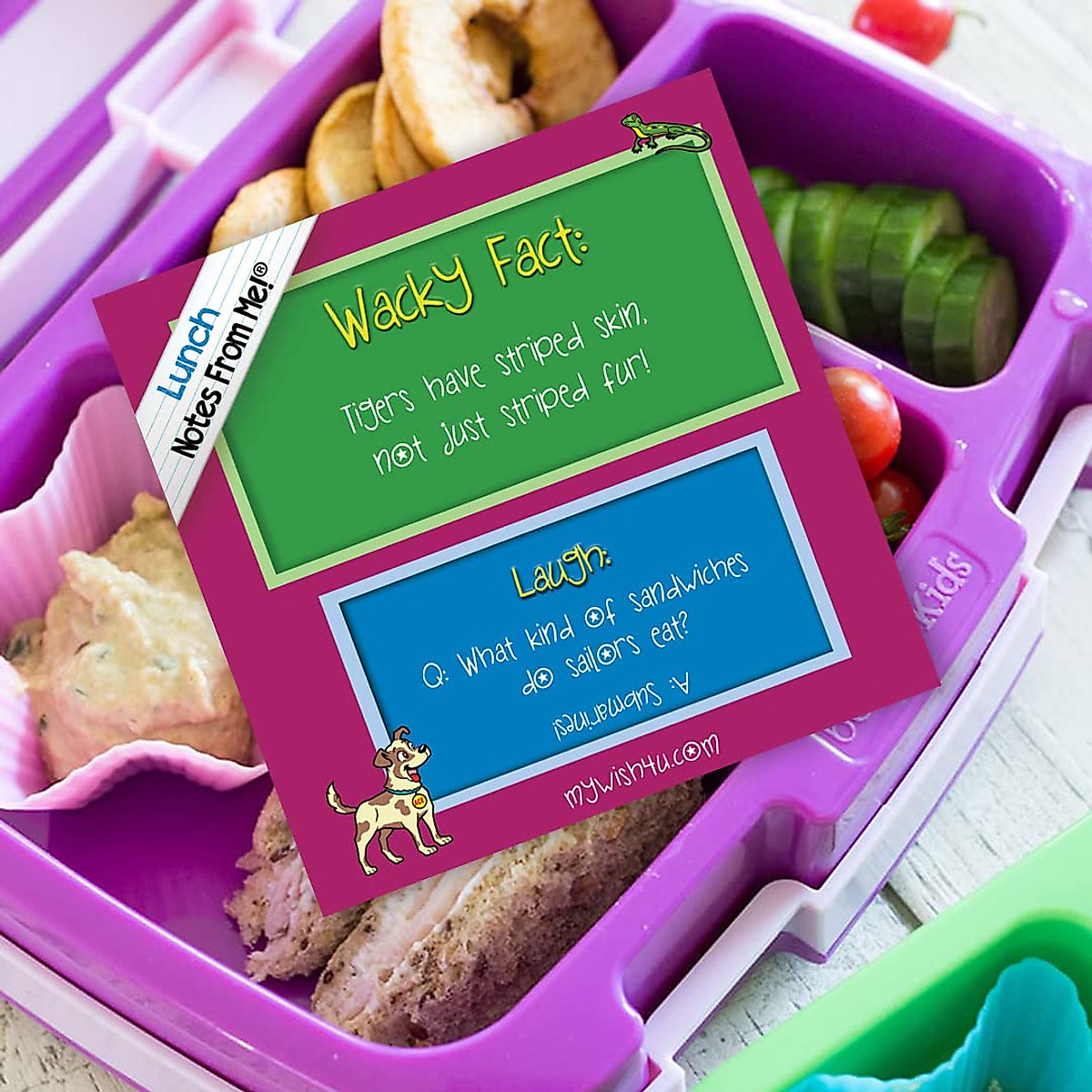 Notes From Me! 101 Tear-Off Lunch Box Notes for Kids, Wacky Facts & Laughs, Fun & Educational, Inspirational, Motivational, Thinking of You, Back to School Essential, Bored Kids Activity, Ages 8+