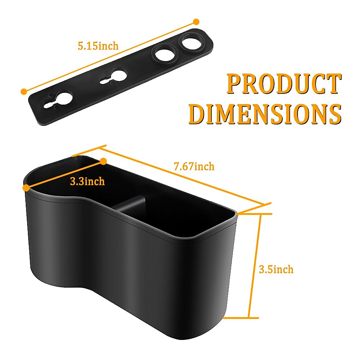 2 in 1 Car Seat Back Organizer with 3.2" Cup Holder,Multifunction Car Headrest Seat Back Organizer for Drink Food Tray,Universal Headrest Cup Holder for Most Cars Trucks SUVs