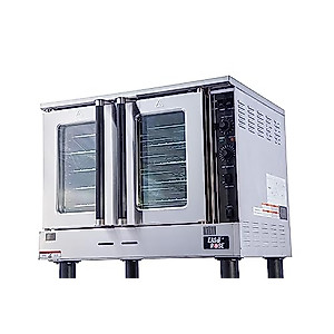 EASYROSE Commercial Convection Oven Single Deck Natural Gas Commercial Ovens for Bakery Kitchen Restaurant, 60,000 BTU