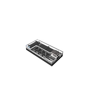 Micro Connectors S08-303-IA - Acrylic Internal USB 2.0 Hub with Magnetic Base - 5 USB 2.0 Ports Expansion