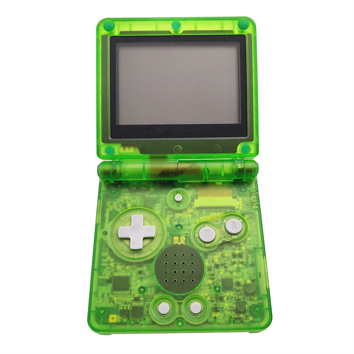 Meijunter Replacement Transparent Clear Full Housing Shell Case Repair Parts Kit w/Lens&Screwdriver for Nintendo Gameboy Advance SP GBA SP Console