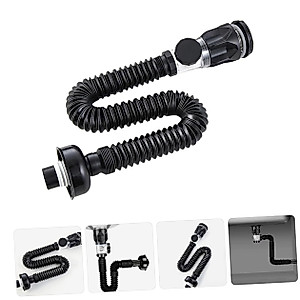 ORFOFE Sewer Drain Bathroom Sink Drain Kit Kitchen Sink Drain Tail Flexible Drain Sink Parts Sink Extension Drainage Drain Sewer Stainless Steel Components