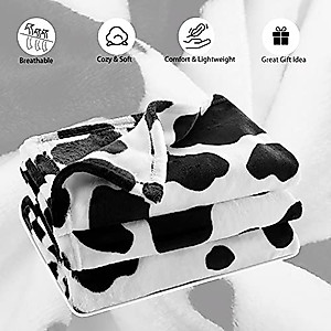 Cow Blanket for Kids Girls Boys Flannel Cow Blanket Print Soft Lightweight Cow Blankets and Throws for Sofa Couch Bed (39''x49'')