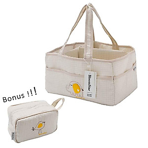 BLOOMSTAR Diaper caddy Baby Diaper Caddy Organizer Nursery Storage Bin Portable Holder Basket for Car |Gift Diapper Handbag