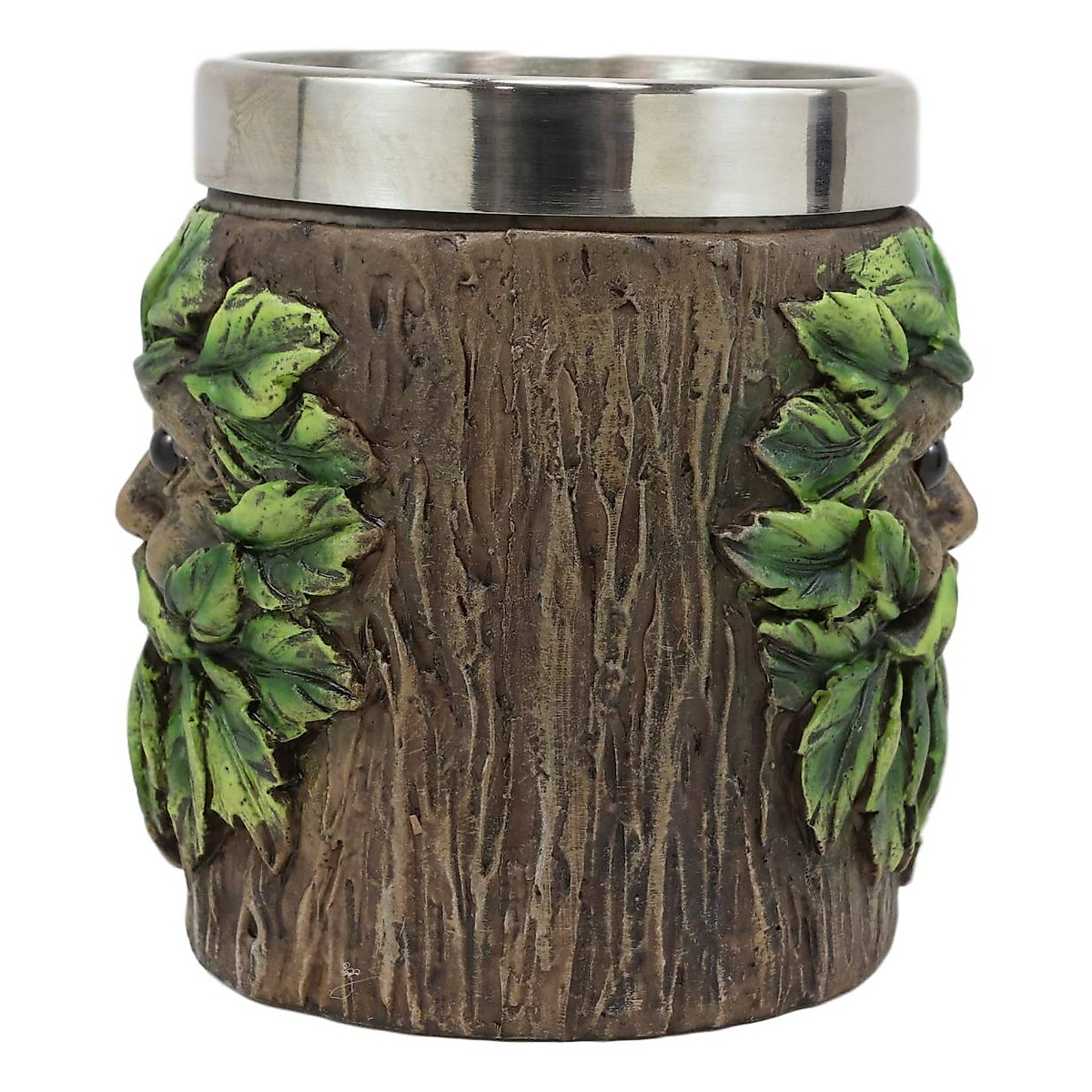Ebros Gift Whimsical Magic Forest Spirit Chibi Greenman Drink Mug With Tree Bark Design Texture Beer Stein Tankard Coffee Cup 16oz Fantasy Willow Of The Wisteria Woods
