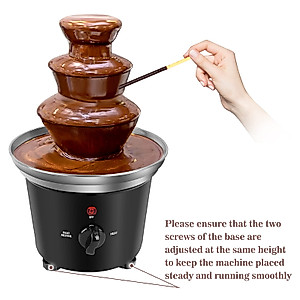 Chocolate Fondue Fountain,Plastic Chocolate Melt Dipping Machine Warmer 20oz 1.2 Pound,BPA Free 3 Tier Mini Melting Tower for Mother's Day Party,Christmas Party, Family Gathering,Wedding