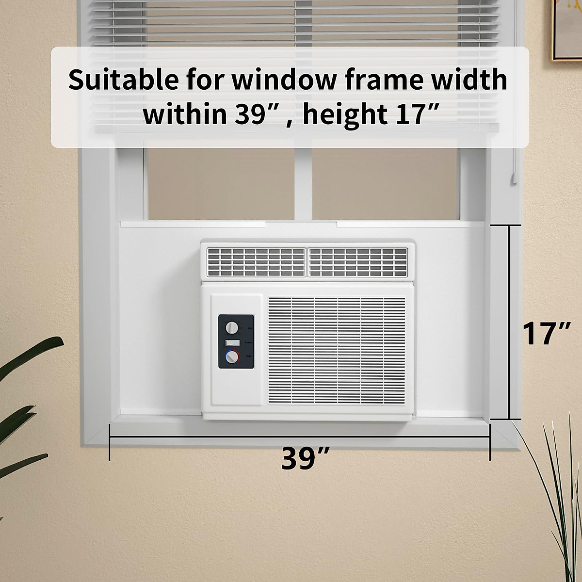 SZZSAF Window Air Conditioner Side Insulated Panel, WinterSummer Winter Heat and Draft Insulating,Insulation Foam Material,Equipped with 4 edge banding strips (1WHITE)