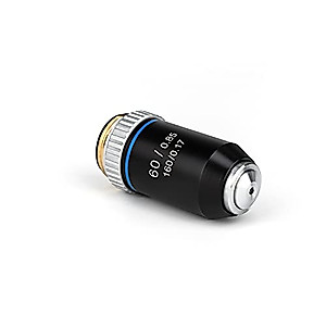 SWIFT 60X Achromatic Objective Lens, Research-Grade Objective Lens for Compound Biological Microscopes.