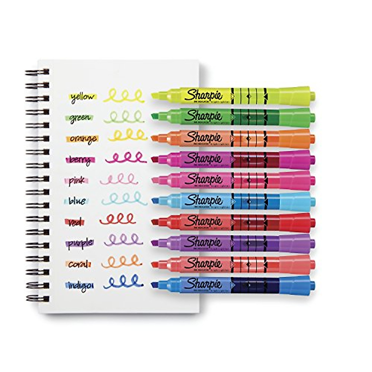 Sharpie Ink Indicator Tank Highlighters, Chisel Tip, Assorted Fluorescent, 4 Count (2021244)