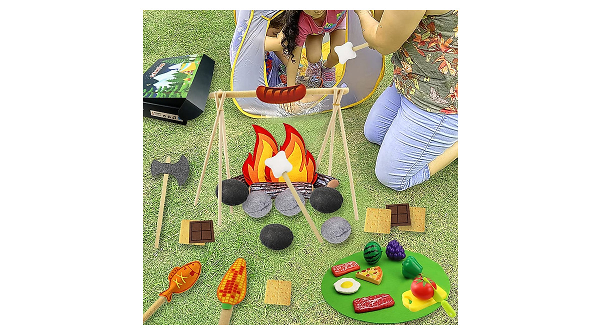45 PCS Campfire Toy Set for Kids - Fun Pretend Play