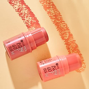 essence | Baby Got Blush | Easy to Apply & Blend Pigmented Cream Blush Stick | Vegan & Cruelty Free | Free From Gluten, Parabens, & Microplastic Particles (20 | Peaches & Cream)