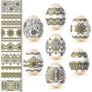 Lot of 5 Egg Wrap - Easter Egg Sleeves - Easter Egg Wrappers - Easter Egg Shrink Wrappers - Russian Easter Egg Wraps - Ukrainian Easter Eggs - Pysanky Egg Decorations - Orthodox Easter Egg Arounds