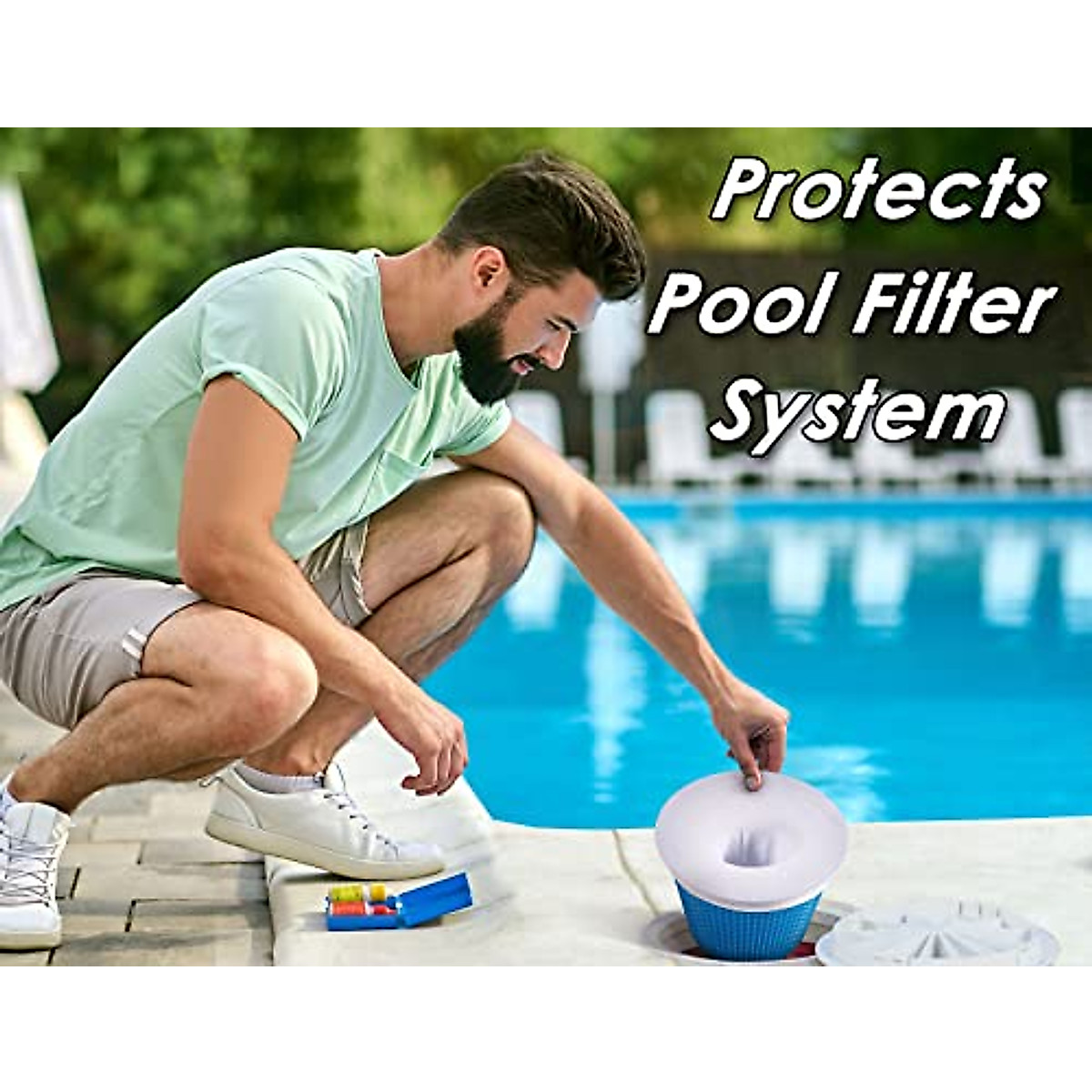 APLUSTE 30-Pack of Pool Skimmer Socks, Pool Filter Socks for Filters, Baskets, and Skimmers - The Ideal Sock/Net/Saver to Protect Your Inground or Above Ground Pool