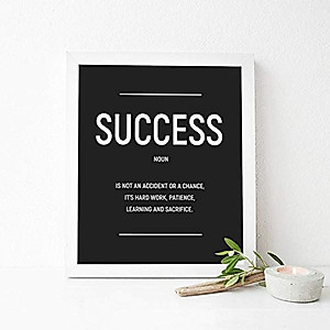 Inspirational Wall Art, Office Wall Decor, Motivational Wall Art, Positive Quotes & Sayings Posters, Wall Art for Living room and Bedroom, Office Decor (Set of 6, 8X10in, Unframed)