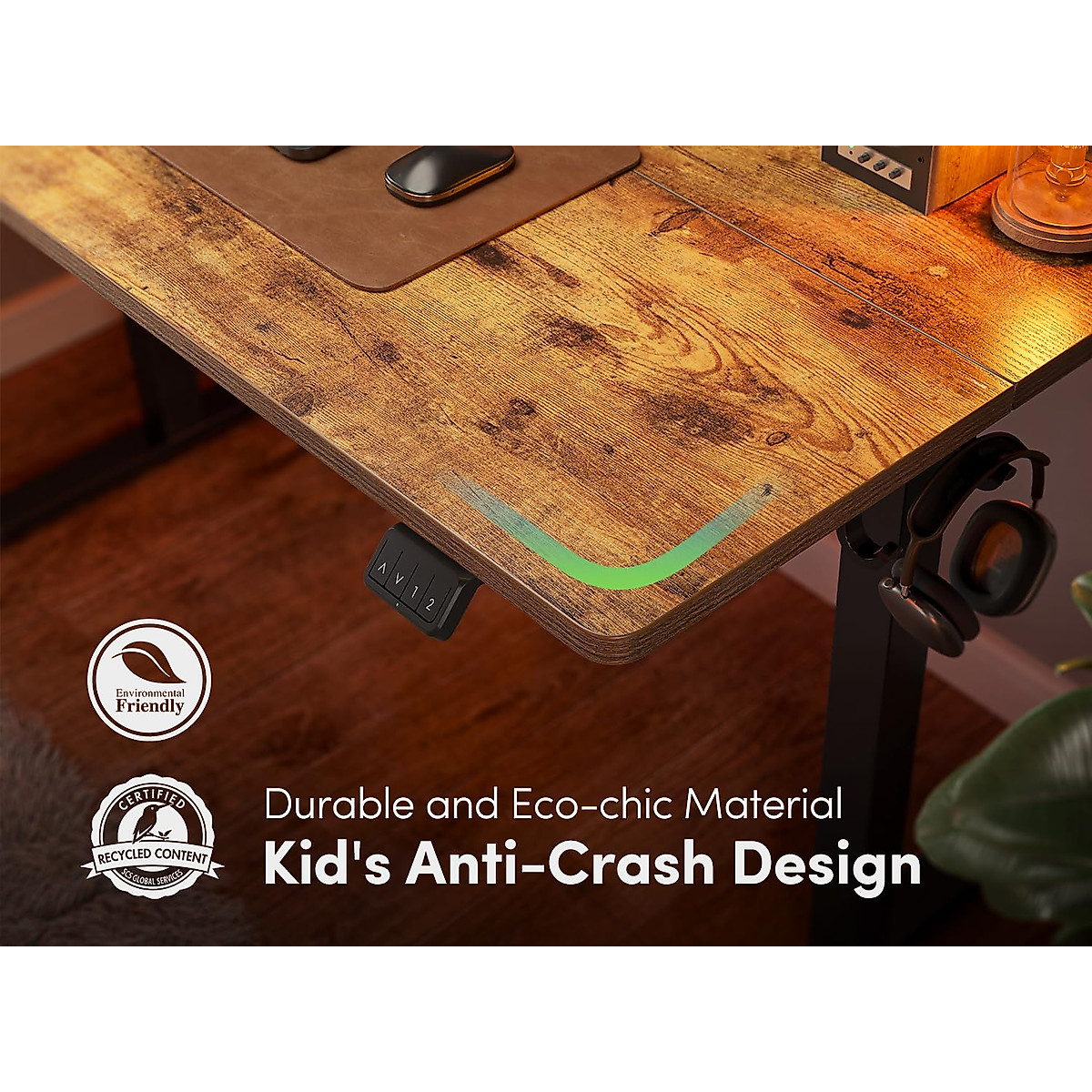 FEZIBO Electric Standing Desk, 40 x 24 Inches Height Adjustable Stand up Desk, Sit Stand Home Office Desk, Computer Desk, Black