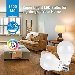 DEWENWILS Small Table Lamp & 8 Pack Warm LED Light Bulb