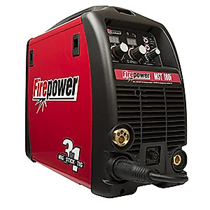 FIREPOWER 1444-0871 MST 180i 3-in-1 MiG, Stick and Tig Welding System, 180 Amp Max Output, 1/4" Max Plate Thickness, 50/60 Hertz, 9,000 Watt Generator, 208/230 VAC