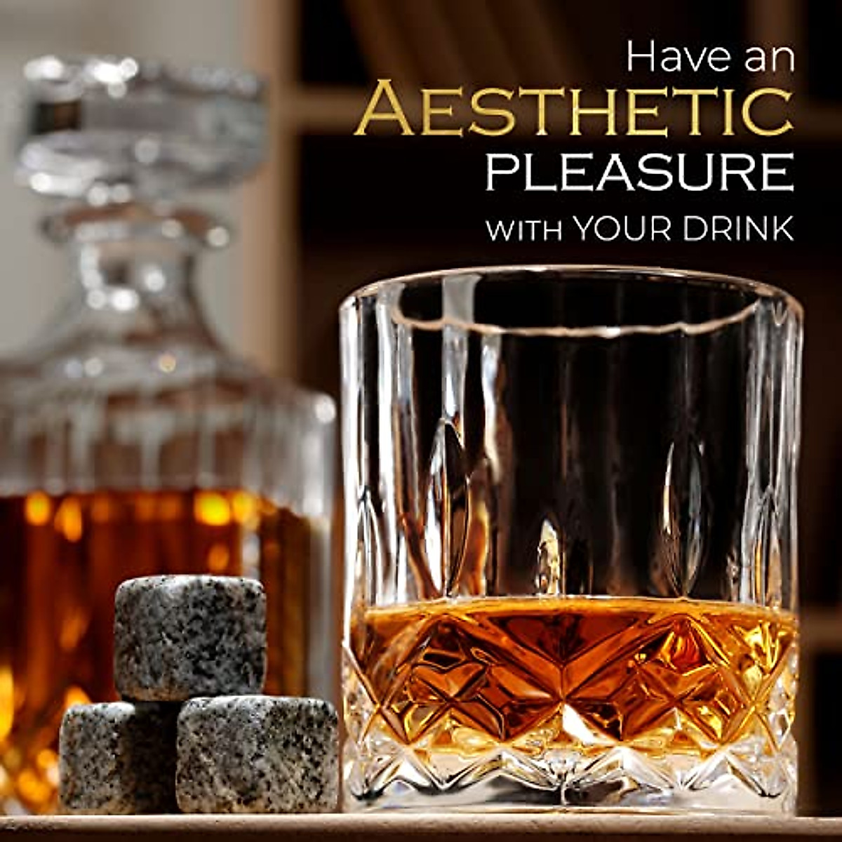 Luxury Gift For Men – Whiskey Decanter Set For Beloved Husband Or Dad Birthday Gift – 4 Whiskey Glasses And Decanter Set Is a Great Gift Idea for Whisky, Bourbon, or Scotch lovers