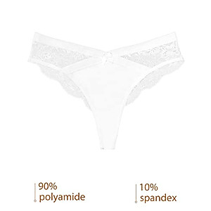 Banamic Women Floral Lace G-String Thong Panties Sexy T Back Stertchy Panties