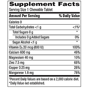 Caltrate Chewables 600 Plus D3 Plus Minerals Calcium Vitamin D Supplement, Cherry, Orange and Fruit Punch - 155 Count (Pack of 1) (Package May Vary)