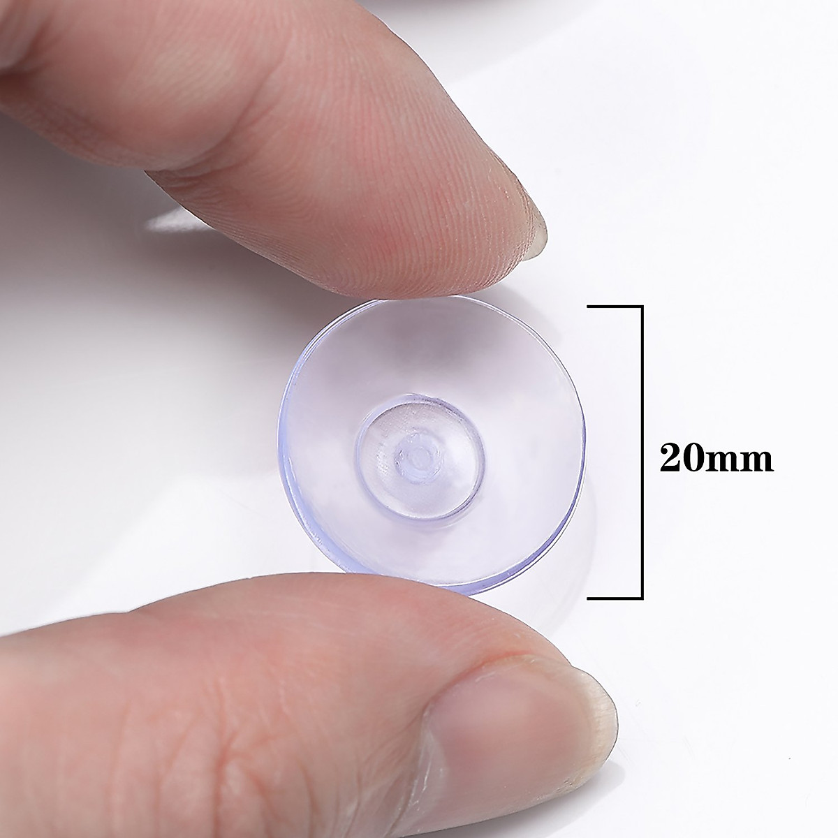 Outus Small Clear Plastic Suction Cup Without Hooks -20 mm -20 Packs