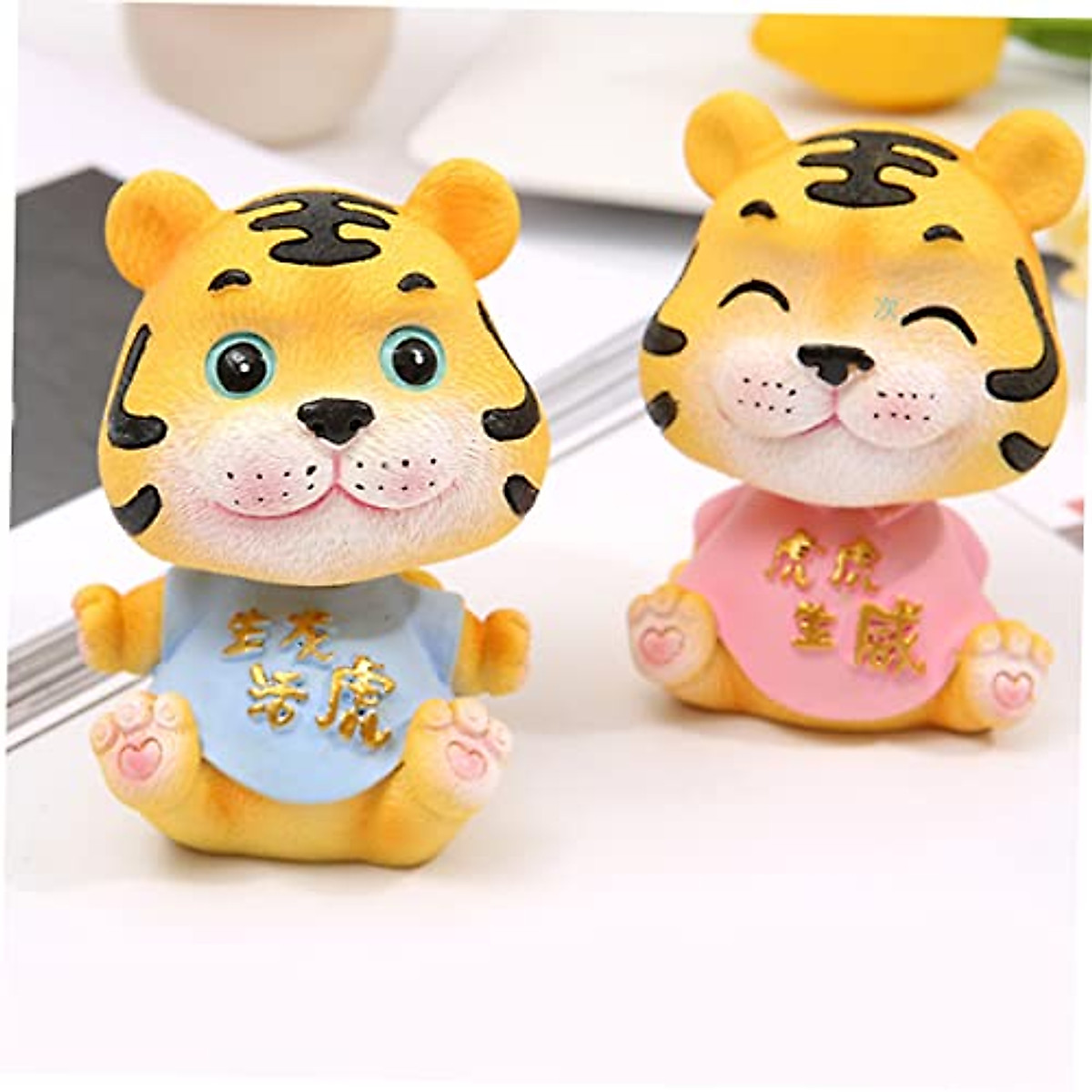 Abaodam 1pc Tiger Bobble Head Doll Chinese Gifts Bobbleheads Office Desk Decorations Bobblehead Animal Ornament Mascot Animal Figurine Cute Figure Model Souvenir Gift Tiger Car Ornaments