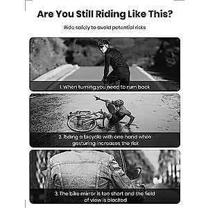 MAGICYCLE 2023 New 360 degree retractable Bike Mirrors 1 Pair Handlebar Rear View Mirror E-Bike Mirrors Adjustable Rotatable Safe Wide Angle HD Glass Bicycle Mirrors for Handlebars