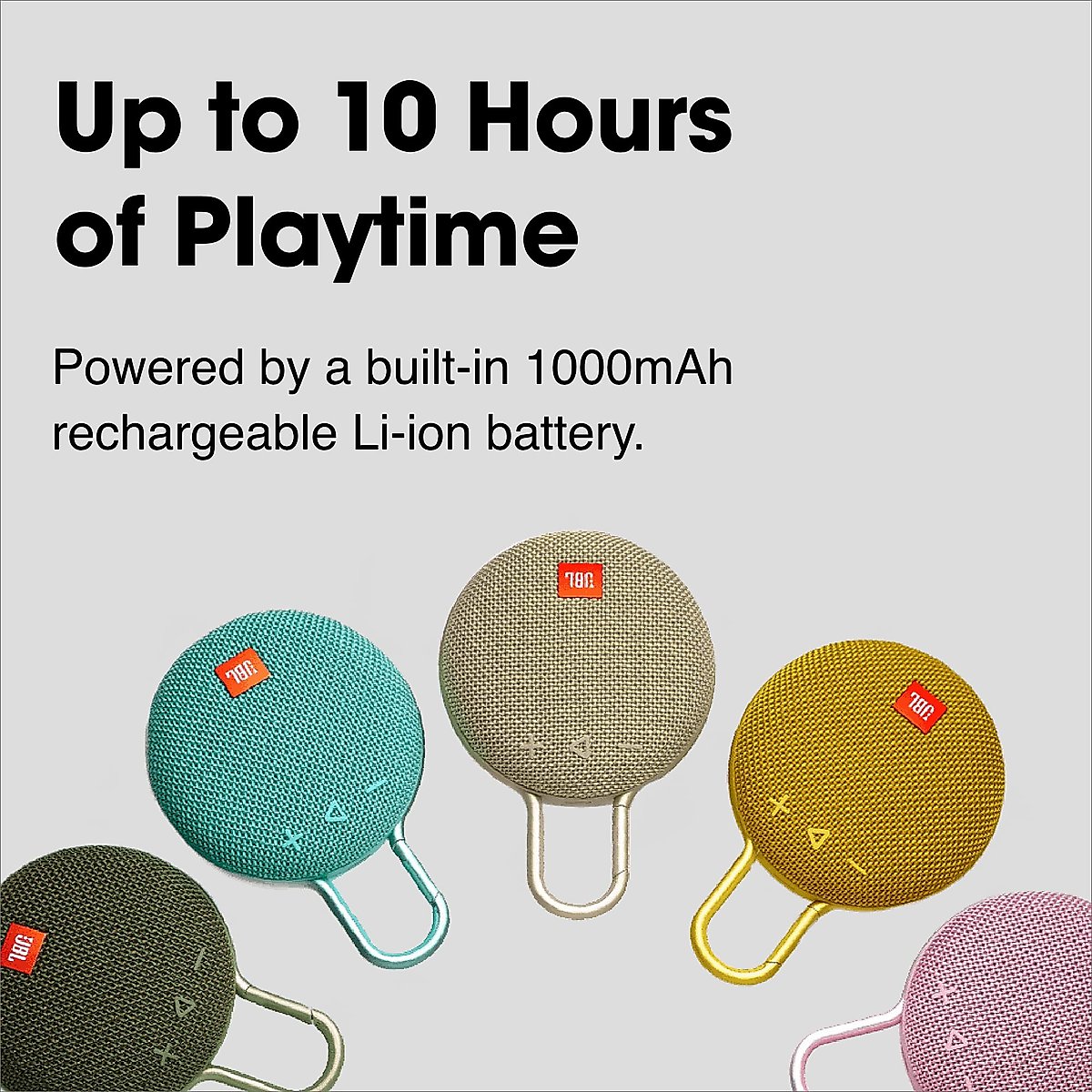 JBL Clip 3, Camouflage - Waterproof, Durable & Portable Bluetooth Speaker - Up to 10 Hours of Play - Includes Noise-Cancelling Speakerphone & Wireless Streaming