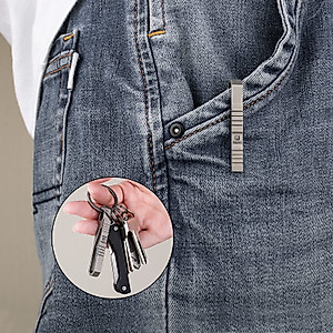 TISUR Keychain Clip, Titanium Key Holder with Detachable Keyring for pants, Key Accessory, Gifts for Men Women (25mm Ti Ring)