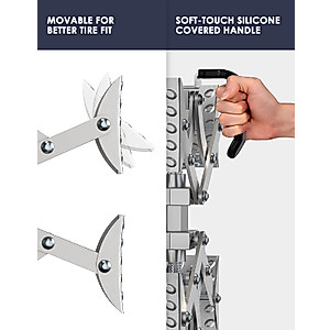 Sulythw X Chocks Wheel Stabilizer for Travel Trailers PRO [Specially Designed for Travel Trailers] Camper Wheel Chock Scissor Anti-Move Tire RV Accessories and Parts Multi-Function Wrench