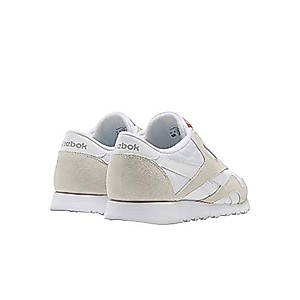 Reebok Women's Classic Nylon Sneaker, Classic White/Light Grey 2, 8