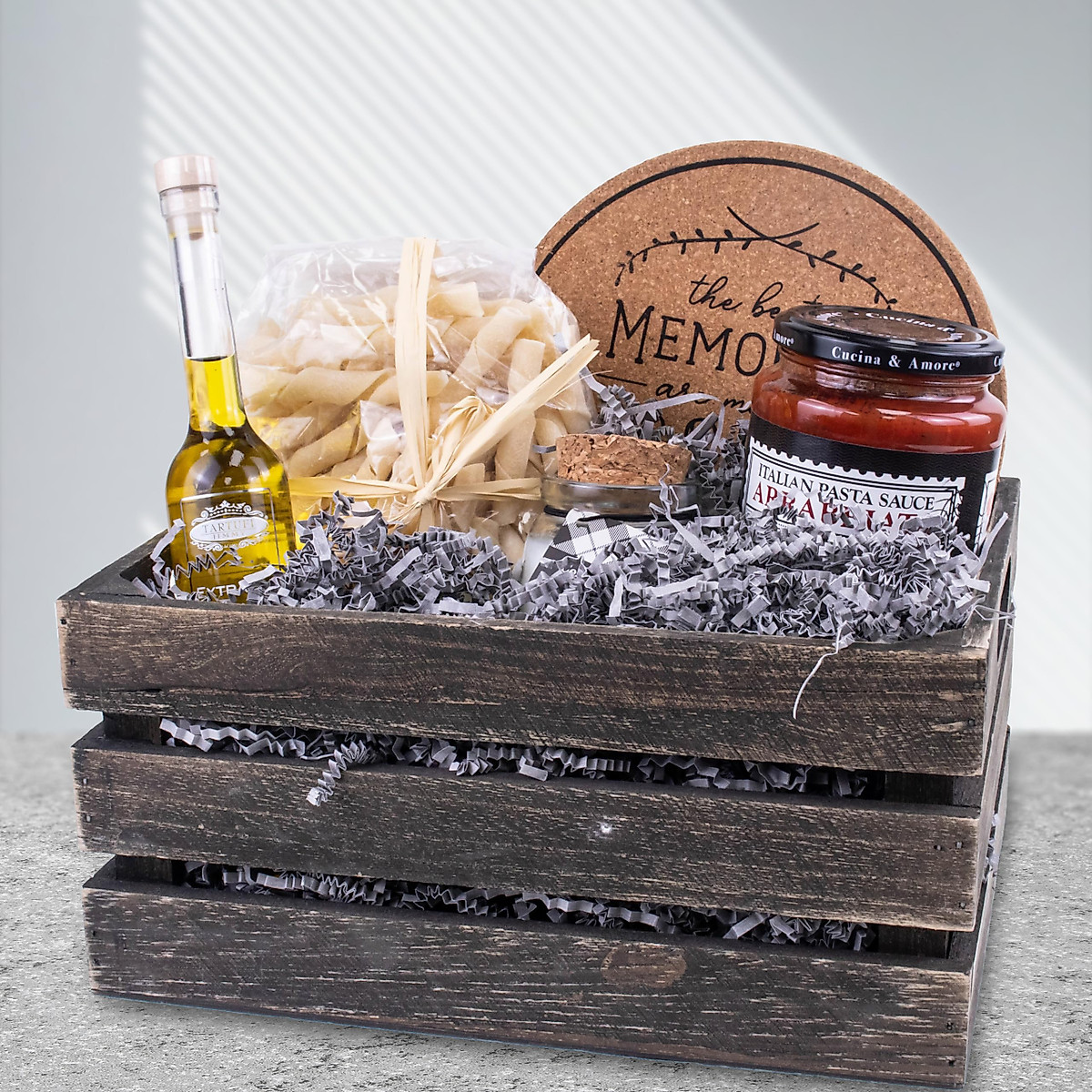 MagicWater Supply Crinkle Cut Paper Shred Filler (1/2 LB) for Gift Wrapping & Basket Filling - Slate Gray