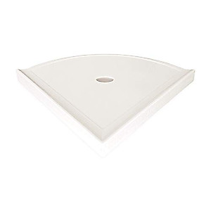 Questech Décor 8 Inch Corner Shower Shelf and 5 Inch Shower Caddy Soap Dish, Metro Flatback Wall Mounted Bathroom Shower Organizer, White Polished