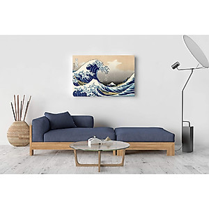 Great Wave Off Kanagawa Japanese Wall Art poster paintings for wall decorations Katsushika Hokusai Print Ocean Wave Poster Paintings Home Office Decoration 36x24Inch