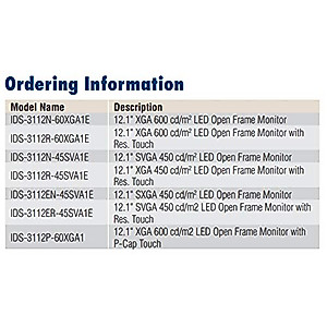 (DMC Taiwan) 12.1 inches SVGA 450 cd/m2 LED Open Frame Monitor with Res. Touch